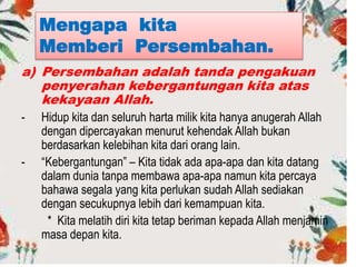 Khotbah tentang persembahan. | PPTX