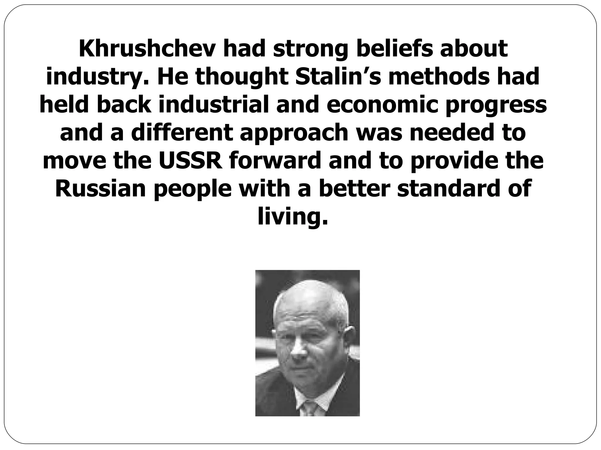 Khrushchevs Industrial Policy | PPT