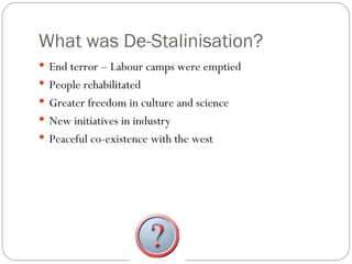 Khrushchevs Secret Speech | PPT