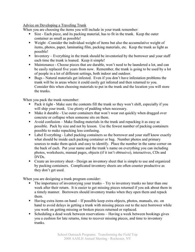 KSHS Traveling Trunks AASLH[1] | PDF