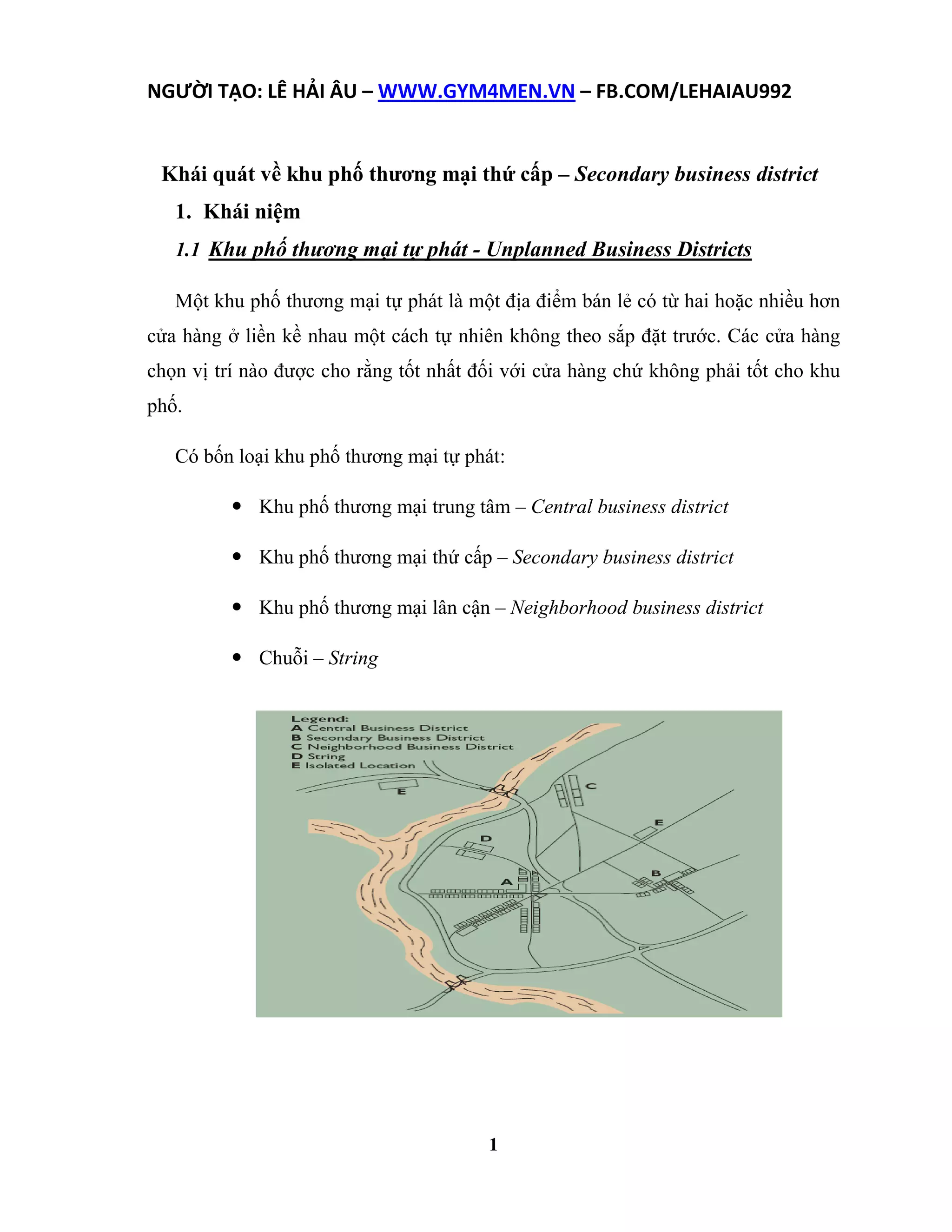Khu phố thương mại thứ cấp secondary business district | PDF