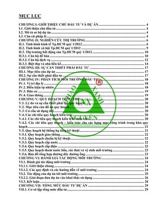 Thuyết minh Dự án Khu chung cư Thành Thủy quận 8 TPHCM 0918755356 | PDF