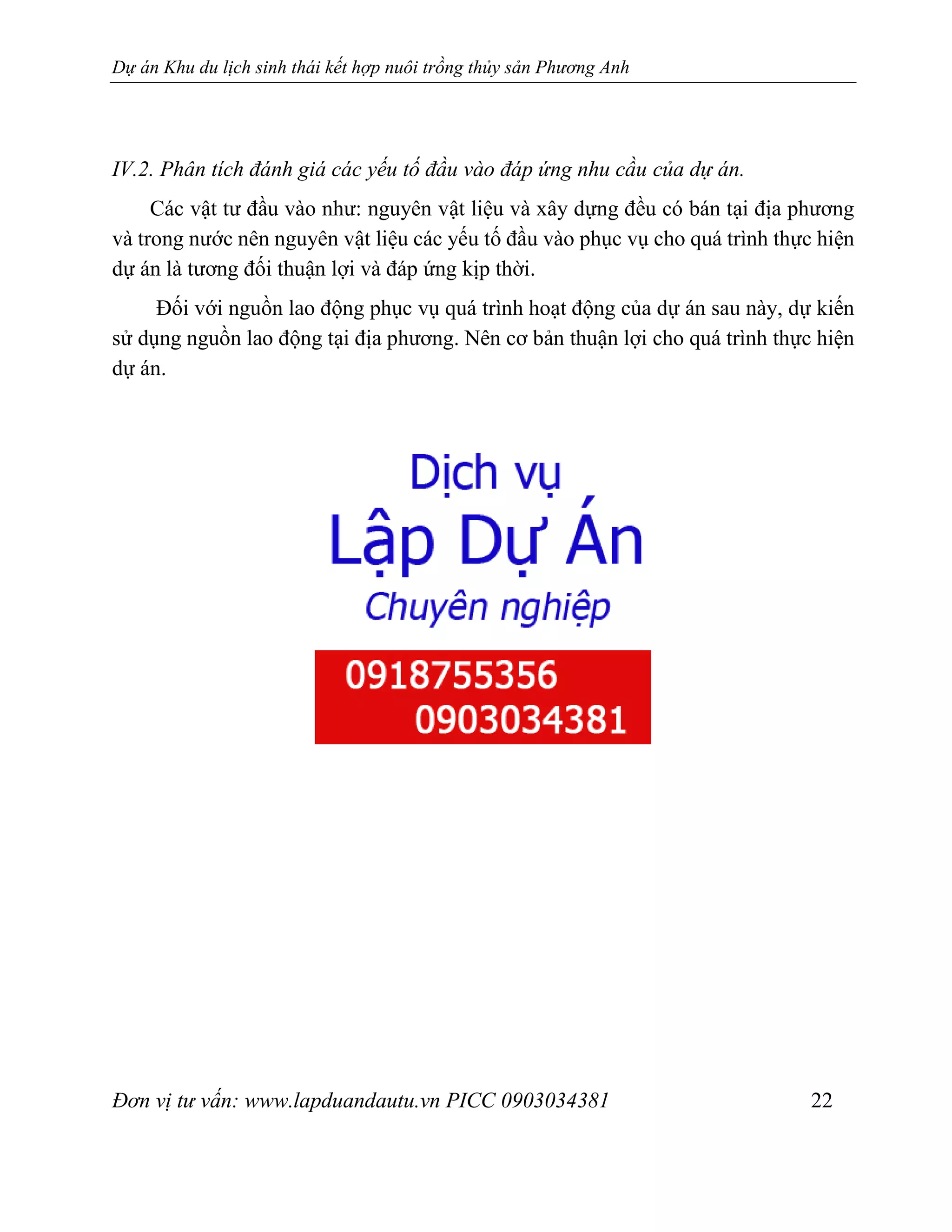 Khu du lịch sinh thái Phương Anh tỉnh Đồng Nai - PICC - www.lapduandautu.vn 0903034381 | PDF