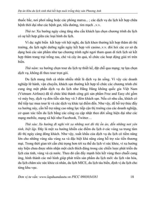 Khu du lịch sinh thái Phương Anh tỉnh Đồng Nai - PICC - www.lapduandautu.vn 0903034381 | PDF