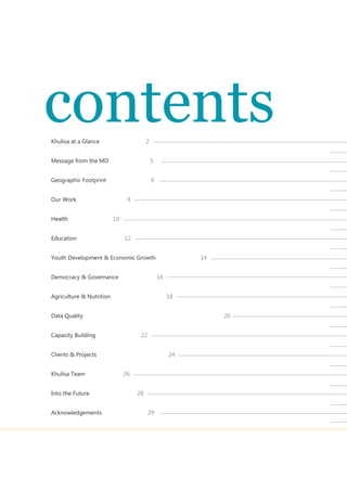 Khulisa management services report 2015 17 | PDF