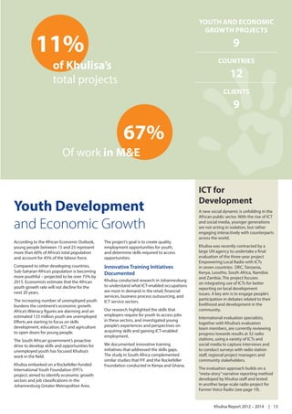 Khulisa Management Services 2012-2014 report | PDF