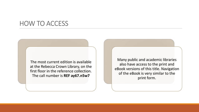 Ready Reference Instruction | PPT