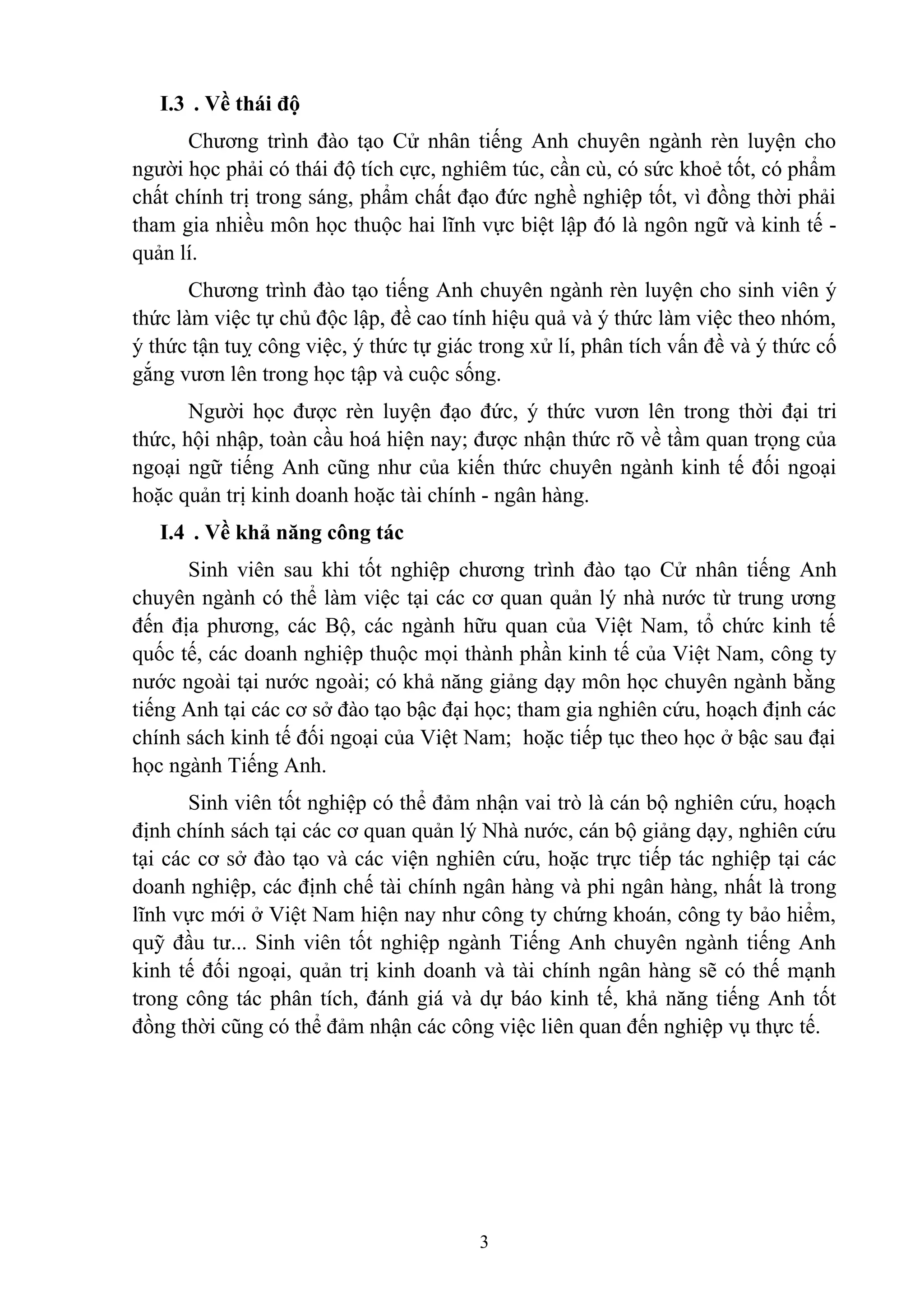 Khung Ctdt Tieng Anh Kinh Te | DOC