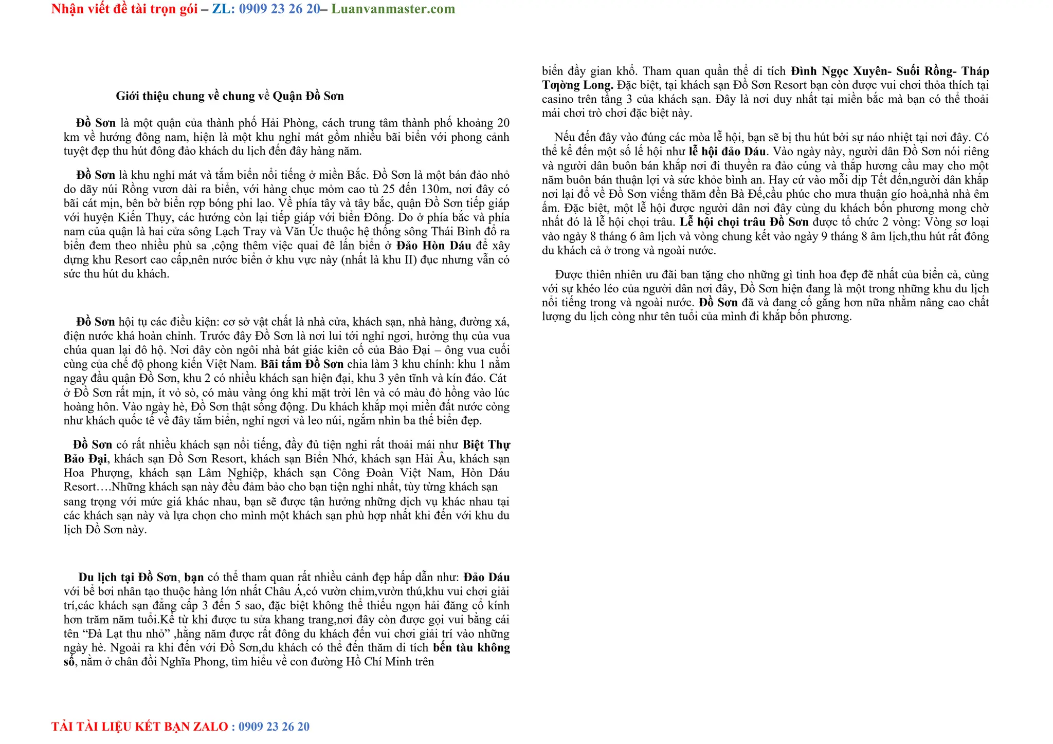 Khu Resort Đồ Sơn.doc