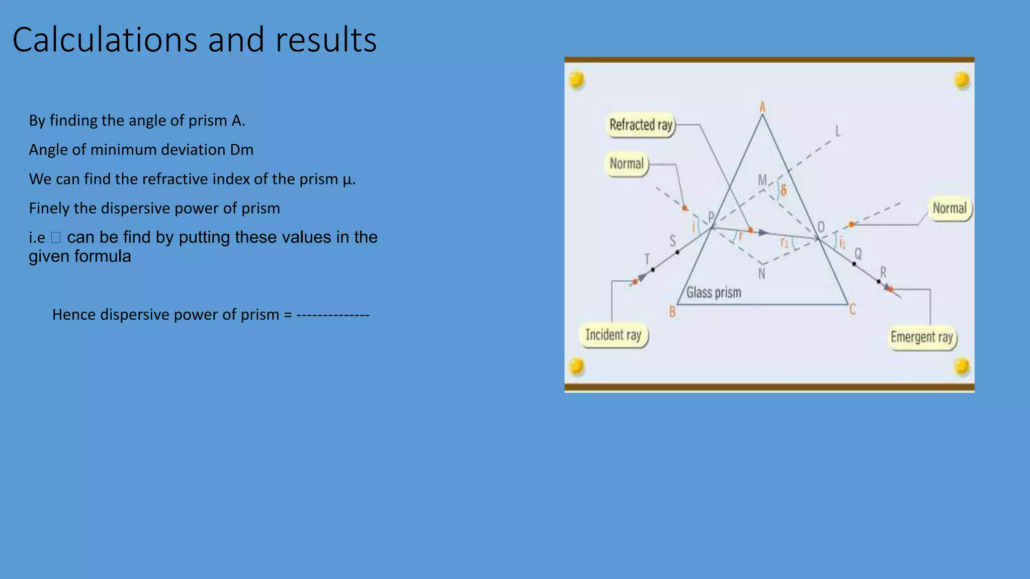 dispersive power of prism | PPTX