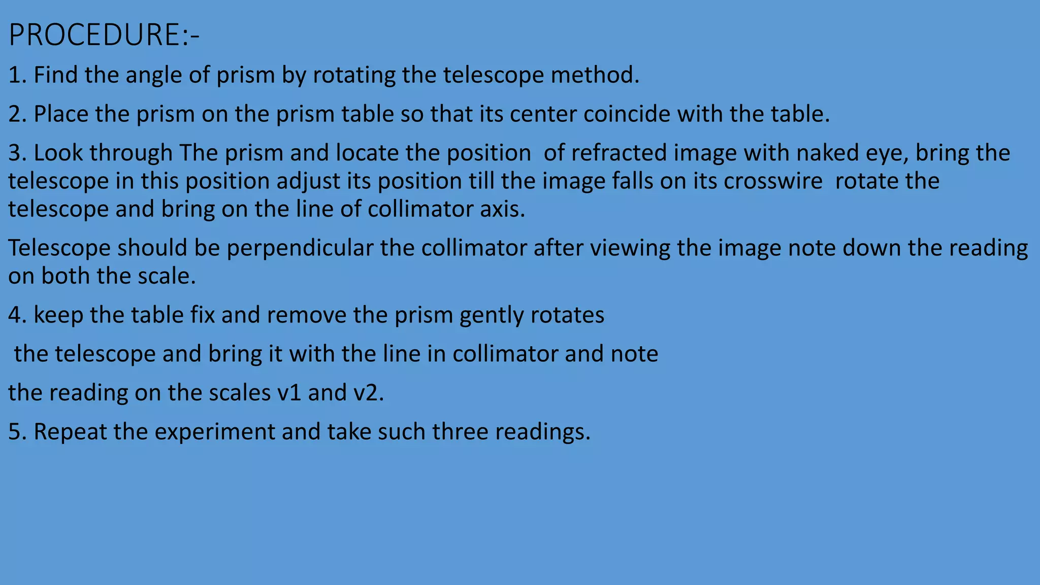 dispersive power of prism | PPTX