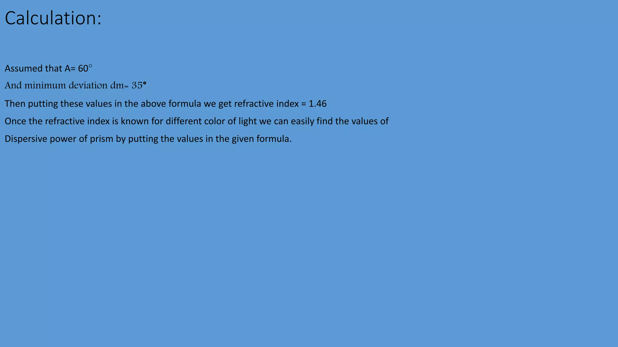 dispersive power of prism | PPTX