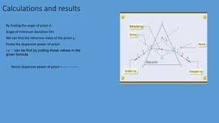 dispersive power of prism | PPTX