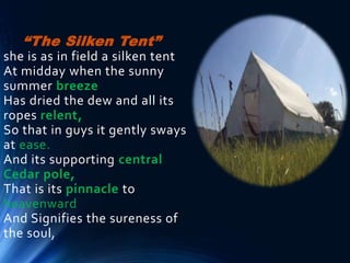 The Silken Tent By Robert Frost | PPTX | Spirituality | Religion ...