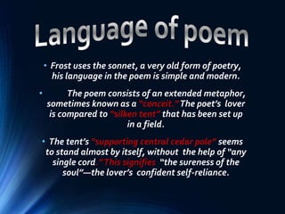 The Silken Tent By Robert Frost | PPTX