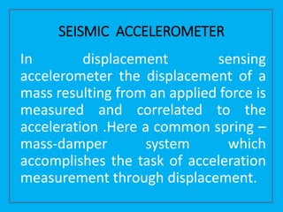 Accelerometer | PPTX | Physics | Science