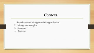 Nitrogenase complex and its function.pptx