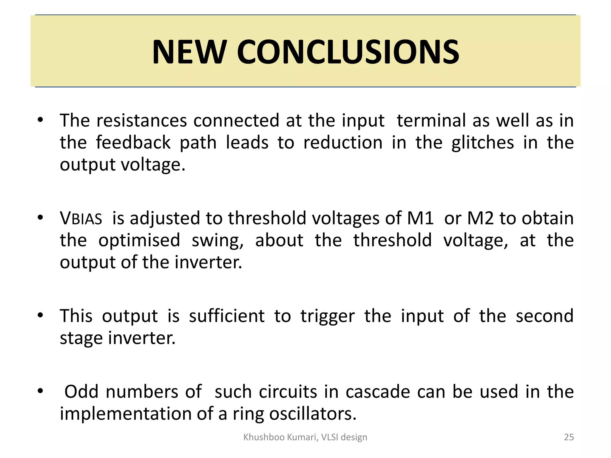 Design of ring oscillator using controlled low voltage swing inverter ...