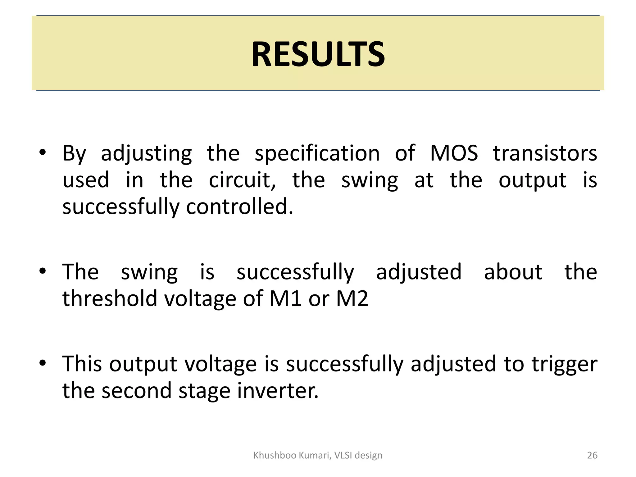 Design of ring oscillator using controlled low voltage swing inverter ...