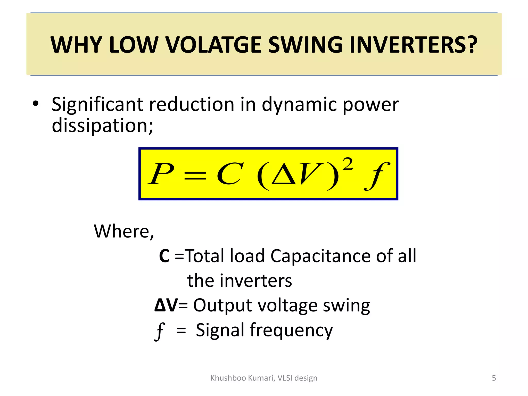 Design of ring oscillator using controlled low voltage swing inverter ...