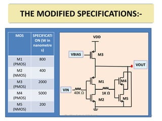 Design of ring oscillator using controlled low voltage swing inverter | PPTX