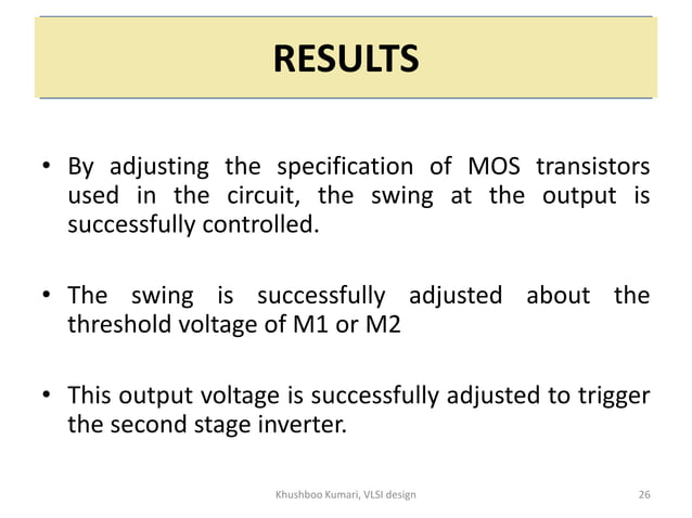 Design of ring oscillator using controlled low voltage swing inverter | PPTX | Consumer ...