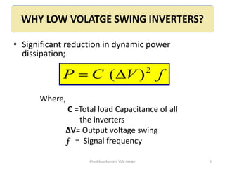 Design of ring oscillator using controlled low voltage swing inverter ...