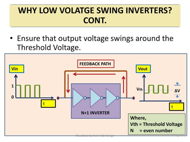 Design of ring oscillator using controlled low voltage swing inverter | PPTX | Consumer ...