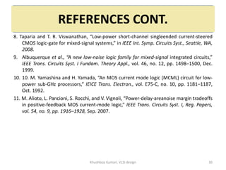 Design of ring oscillator using controlled low voltage swing inverter | PPT