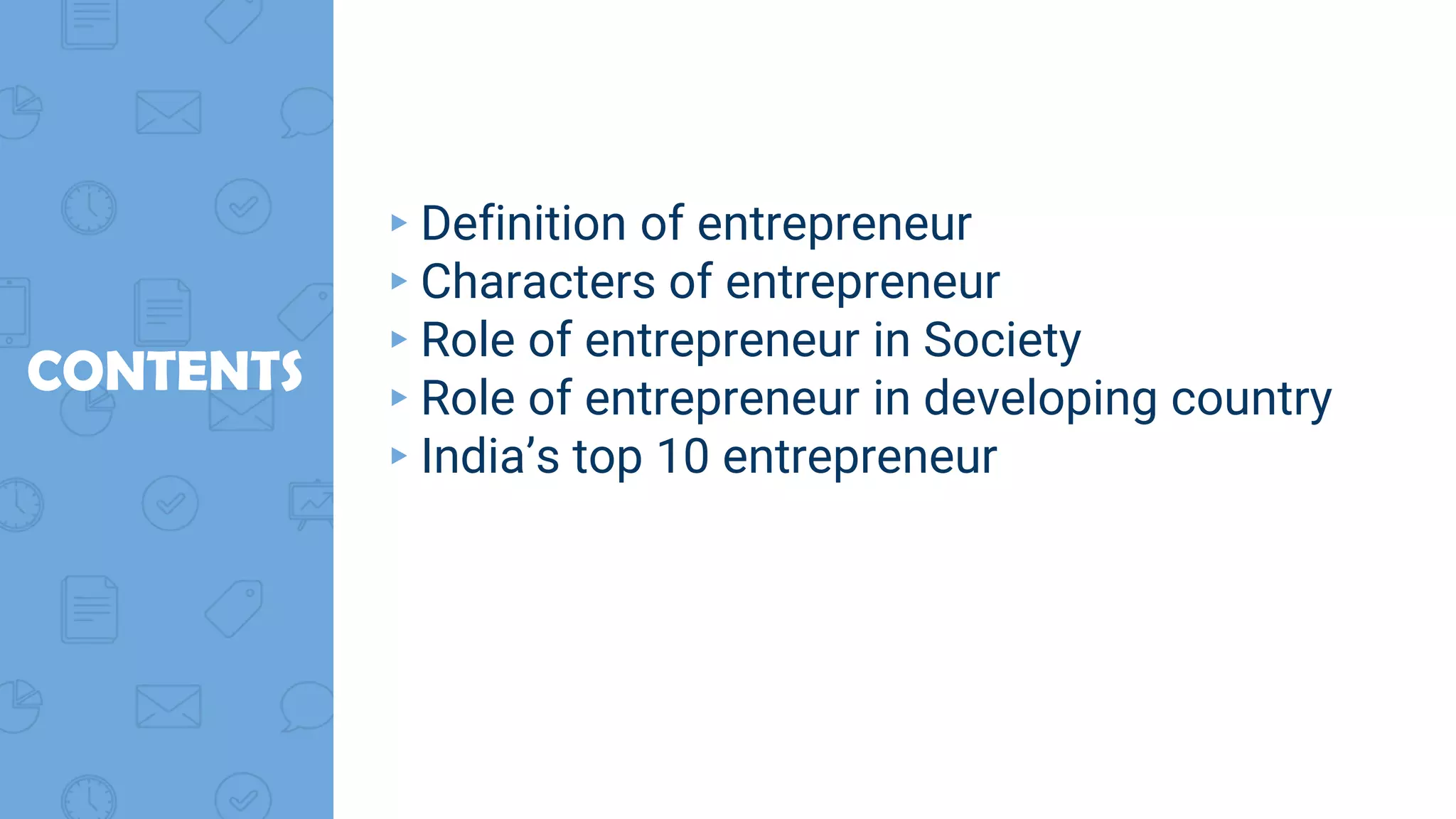 Role of entreprenuers in society | PPTX