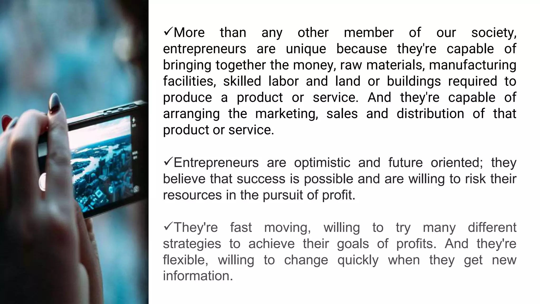 Role of entreprenuers in society | PPTX