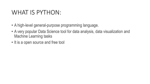 Presentation On Data Science With Python Ppt