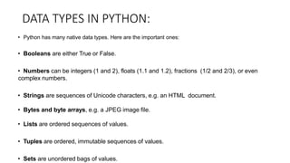 presentation on data science with python | PPTX
