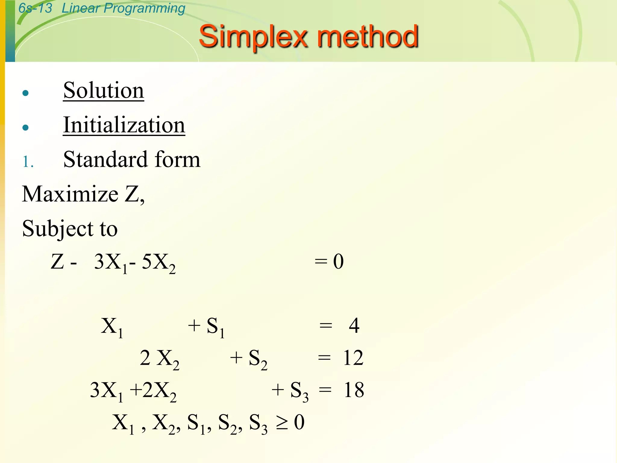 simplex method | PPT