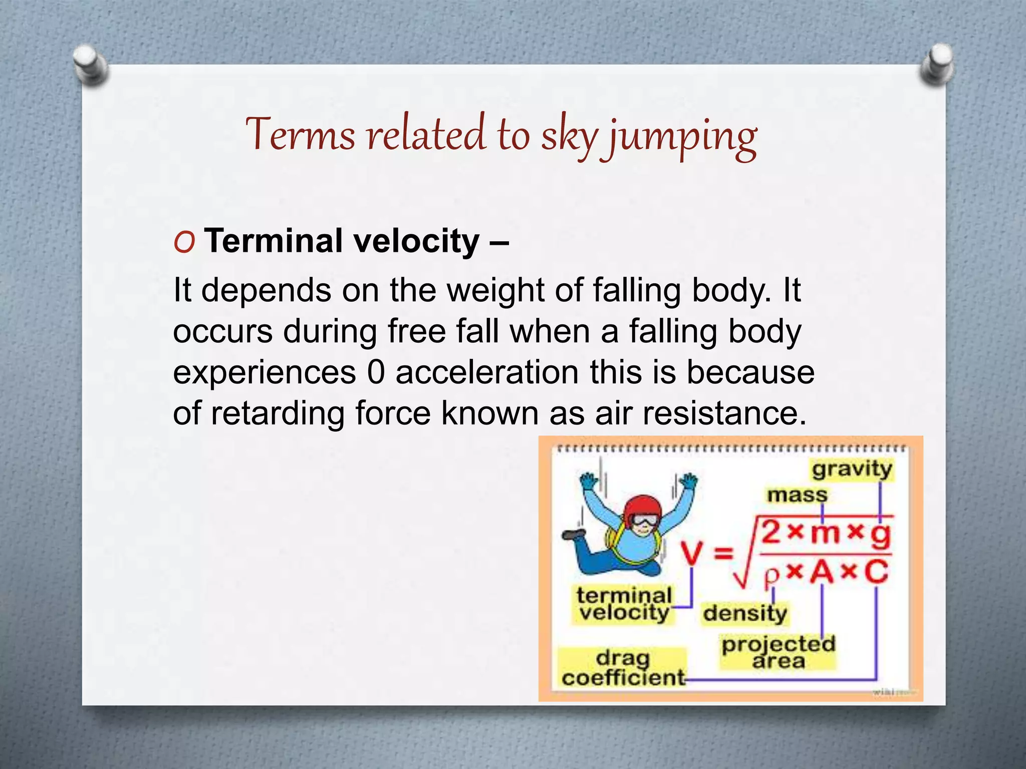 PHYSICS BEHIND SKY JUMPING | PPTX