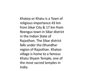 Khatu Shyam Temple, | PPTX