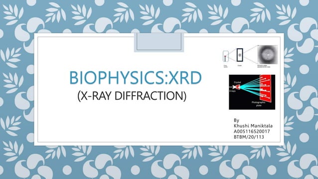 XRD(X RAY DIFFRACTION).pptx