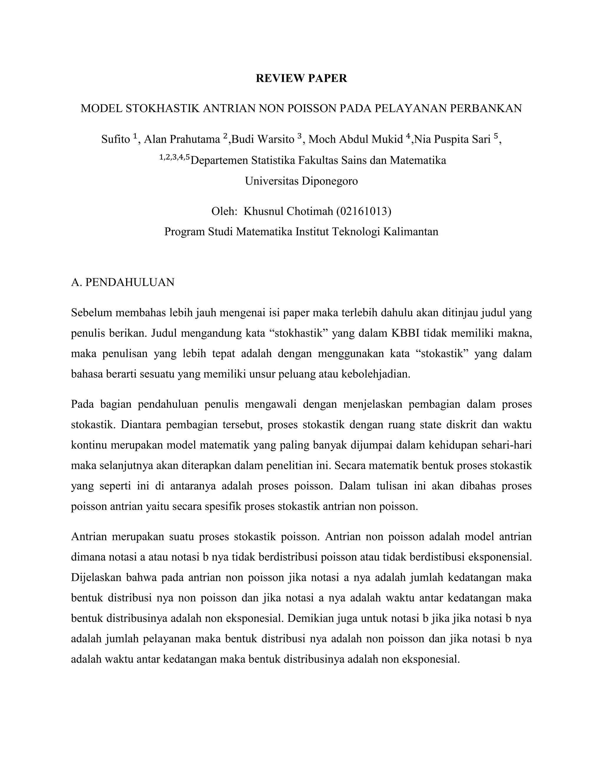 Khusnul chotimah review paper 10 | PDF