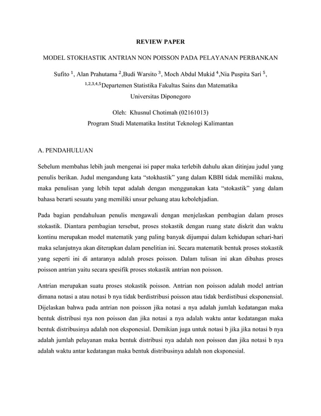 Khusnul chotimah review paper 10 | PDF