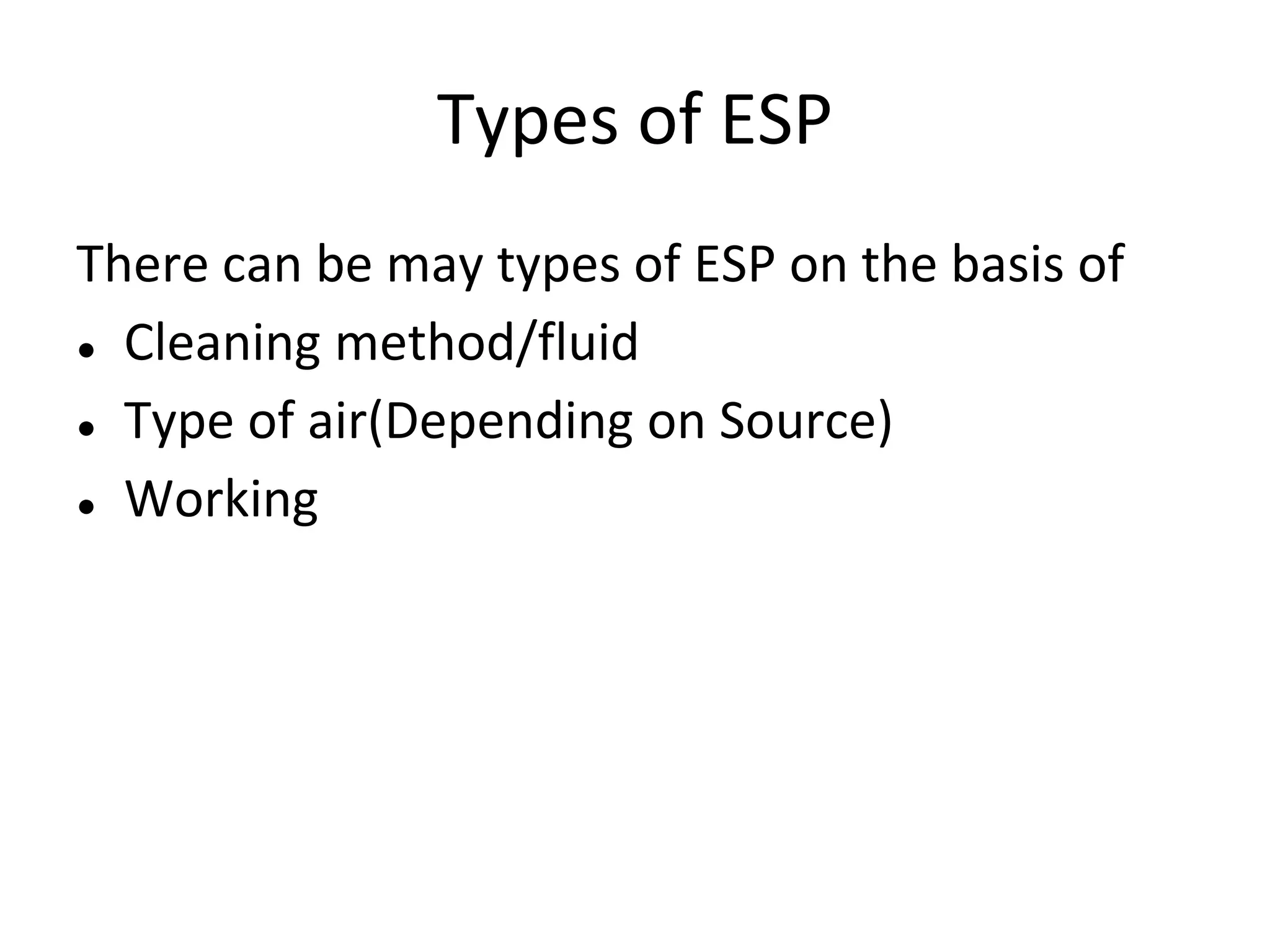 Electrostatic Smoke Precipitator (ESP) | PPTX