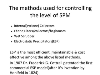 Electrostatic Smoke Precipitator (ESP) | PPTX