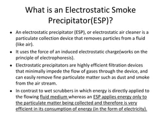 Electrostatic Smoke Precipitator (ESP) | PPTX