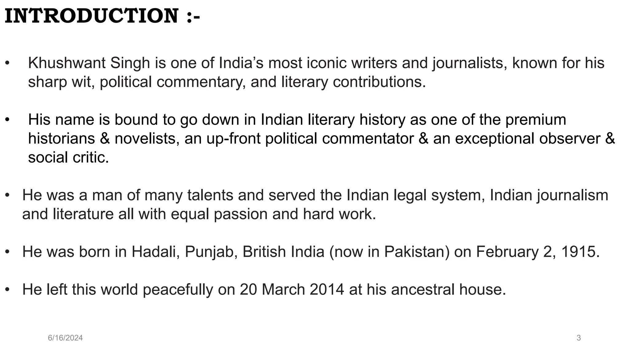 KHUSWANT SINGH.pptx ALL YOU NEED TO KNOW ABOUT KHUSHWANT SINGH | PPTX