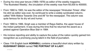 KHUSWANT SINGH.pptx ALL YOU NEED TO KNOW ABOUT KHUSHWANT SINGH | PPTX