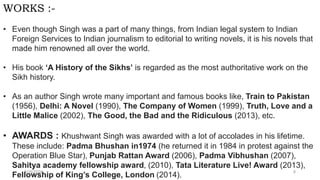 KHUSWANT SINGH.pptx ALL YOU NEED TO KNOW ABOUT KHUSHWANT SINGH | PPTX