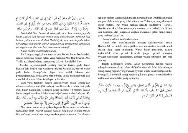 Khutbah Jum'at, RASULULLAH BERANGKAT BERUMRAH DAN BERHAJI MULAI BULAN DZULQA'DAH.pdf