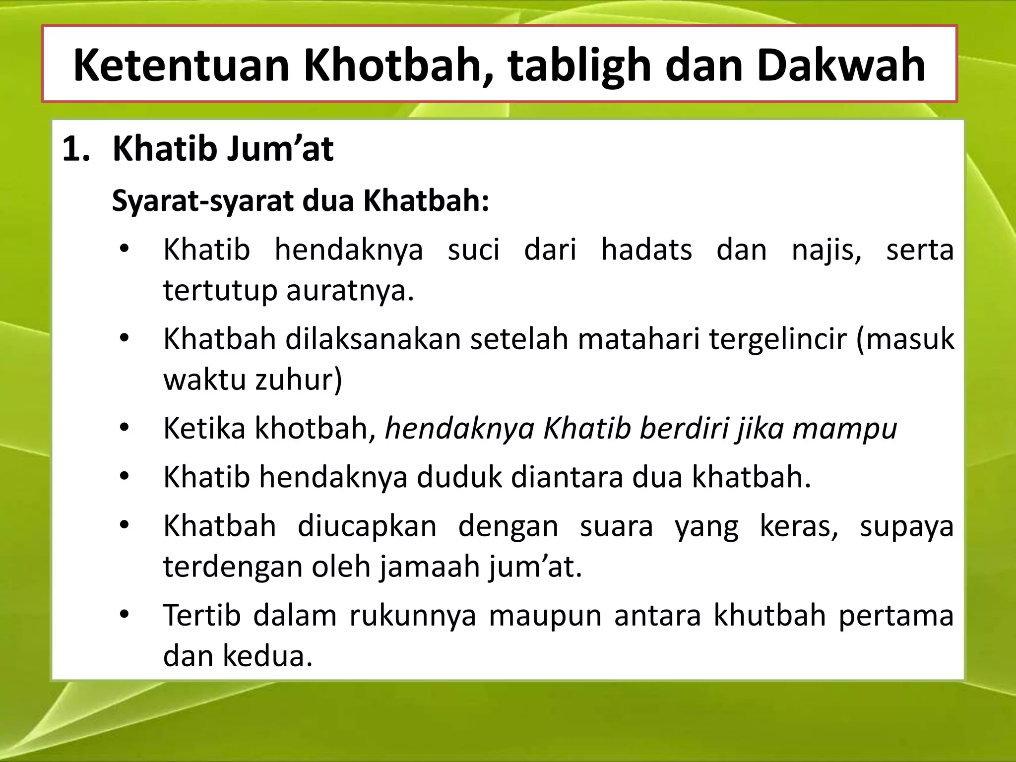 Khutbah tabligh dan_dakwah | PPTX