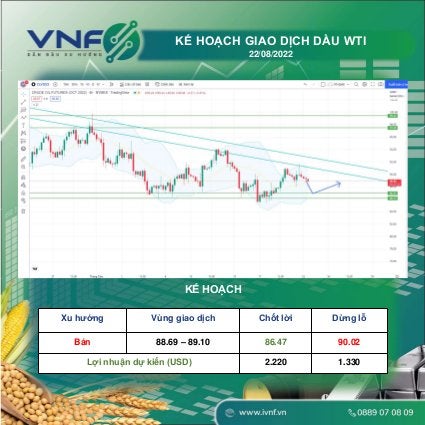 🔰KHUYẾN NGHỊ GIAO DỊCH SẢN PHẨM DẦU WTI 22/08/2022🔰 | PDF