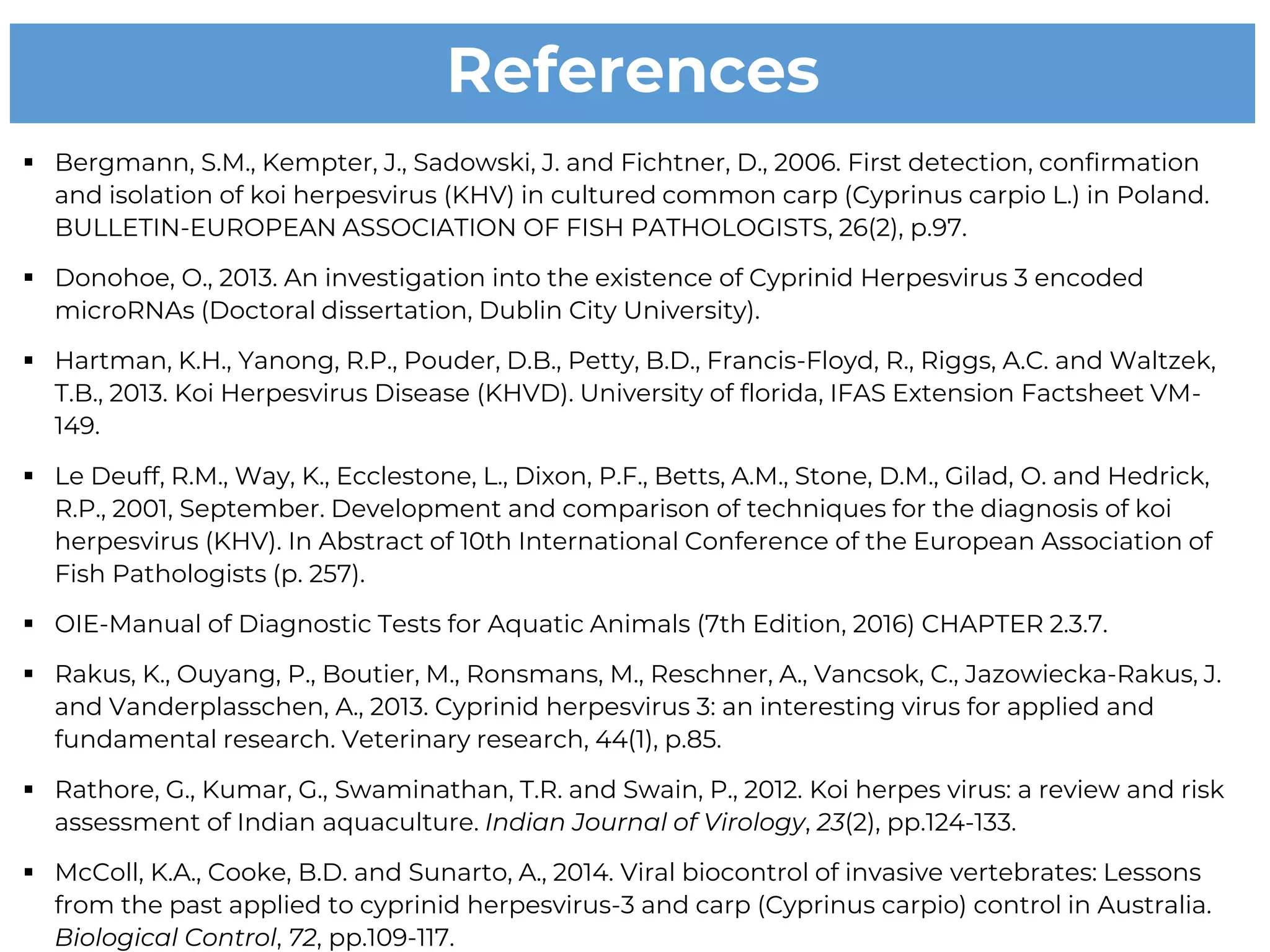 Koi Herpes Virus (KHV) | PDF