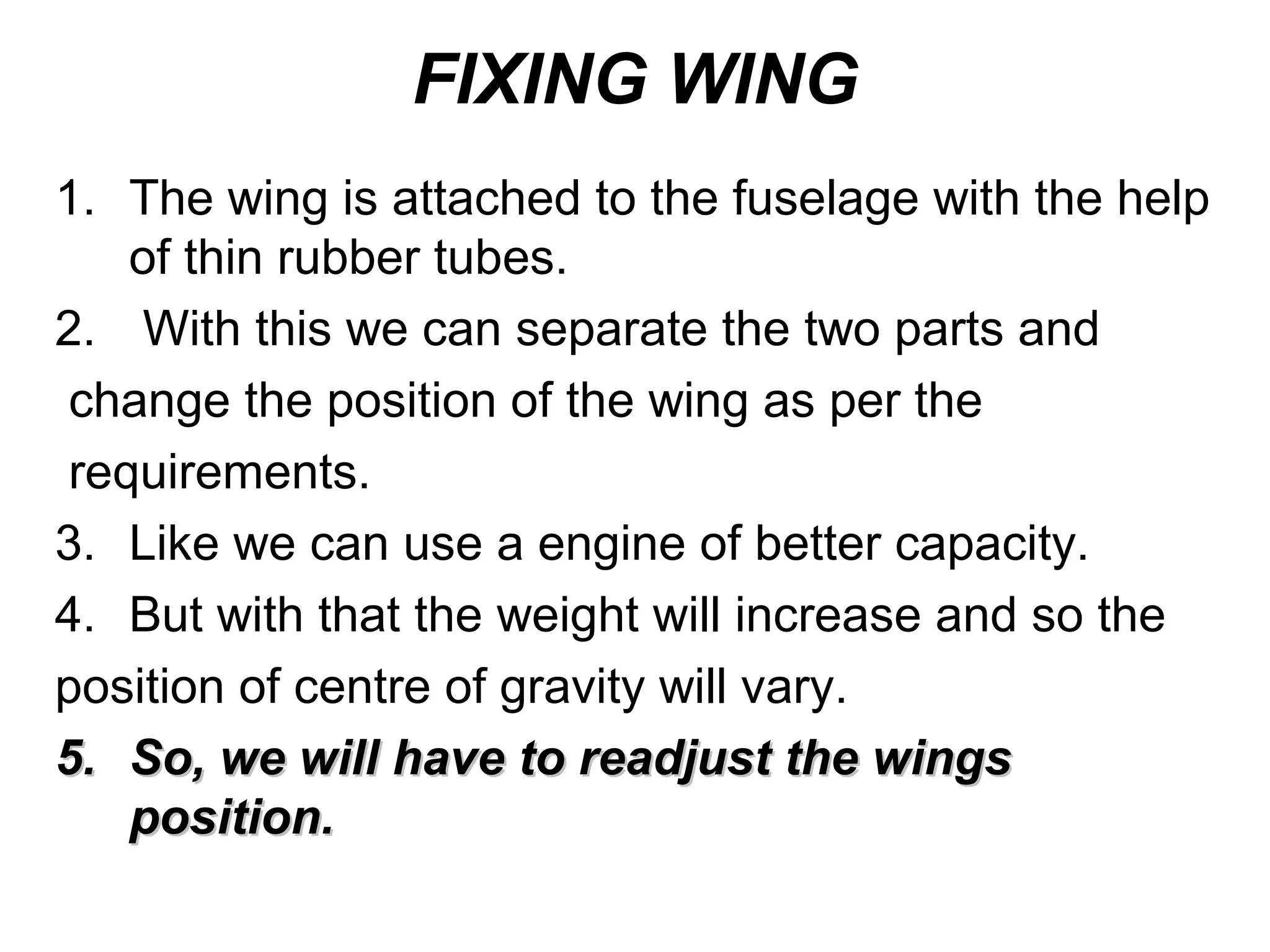 Basic Info regarding making a RC aeroplane | PPT